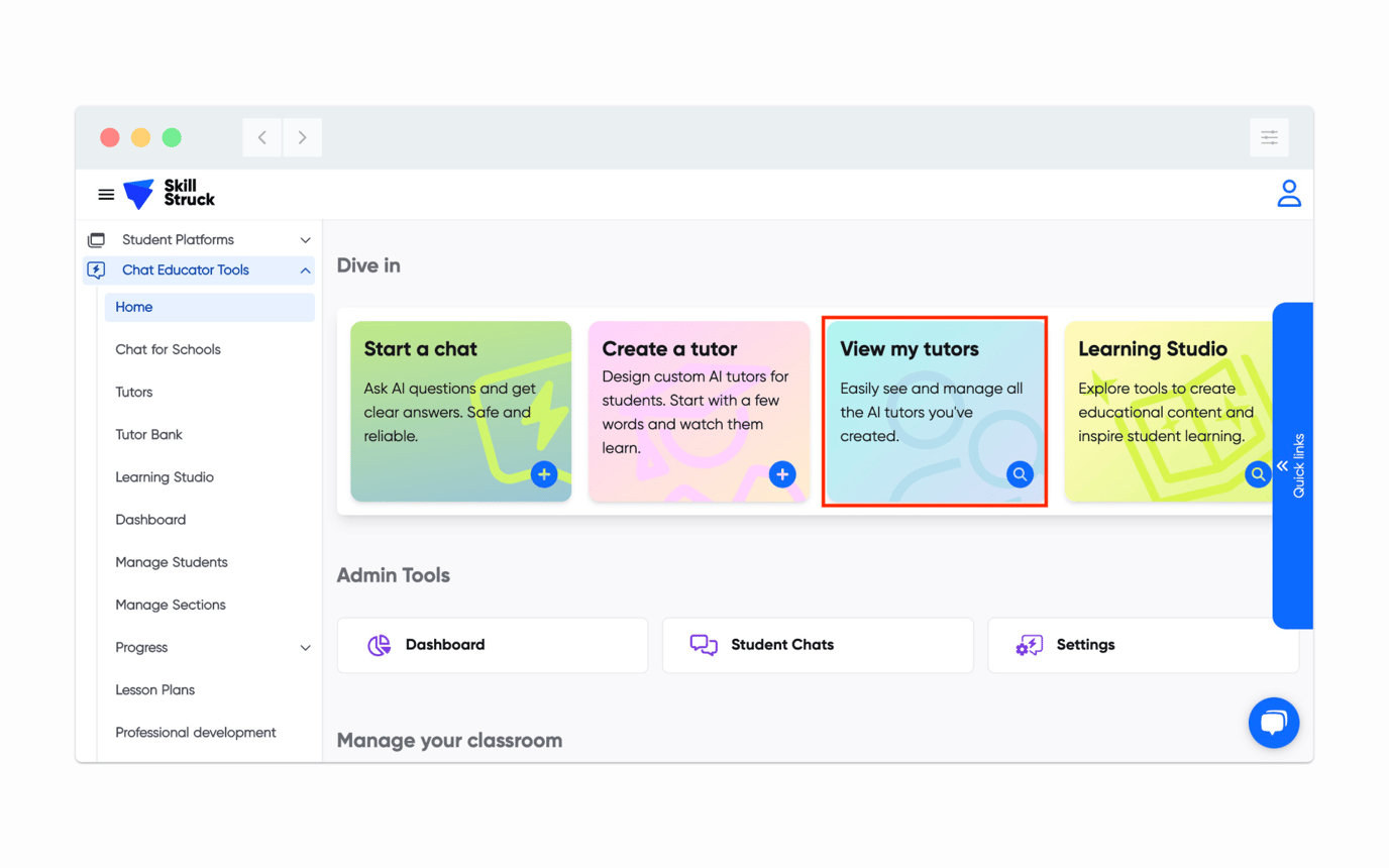 How to Share a Tutor in Chat for Schools