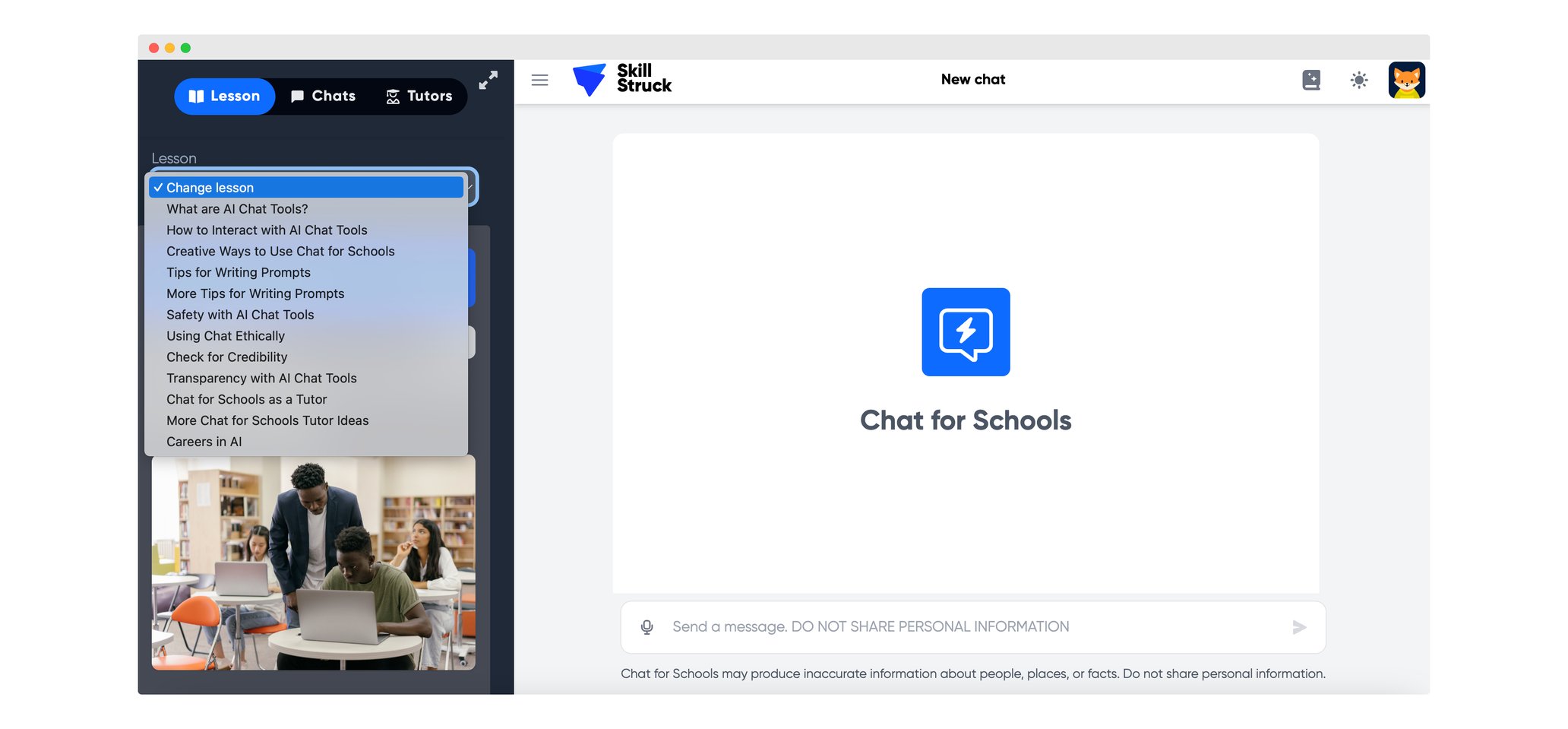 Chat for Schools - Student Chat Overview