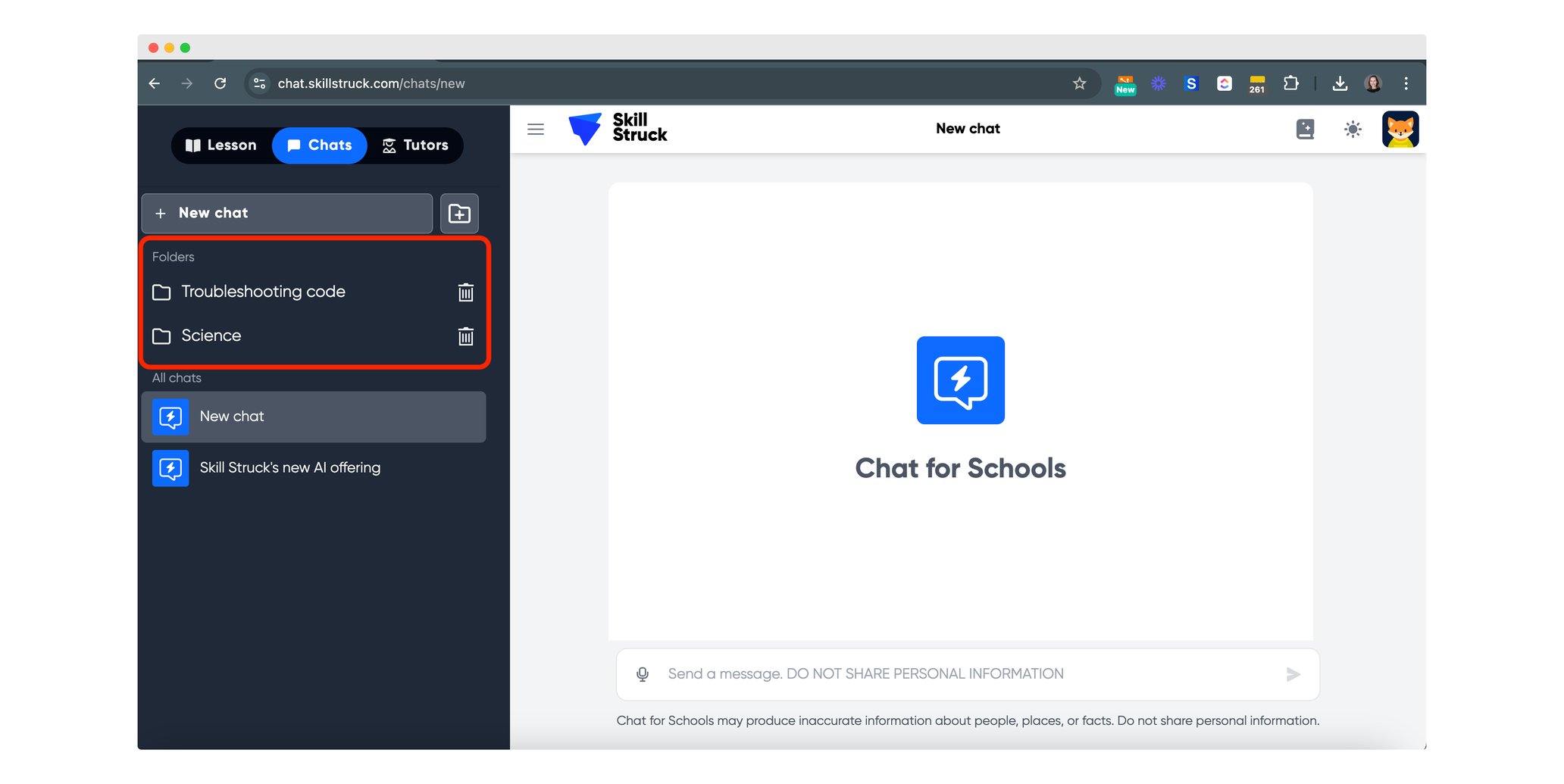 Chat for Schools - Student Chat Overview