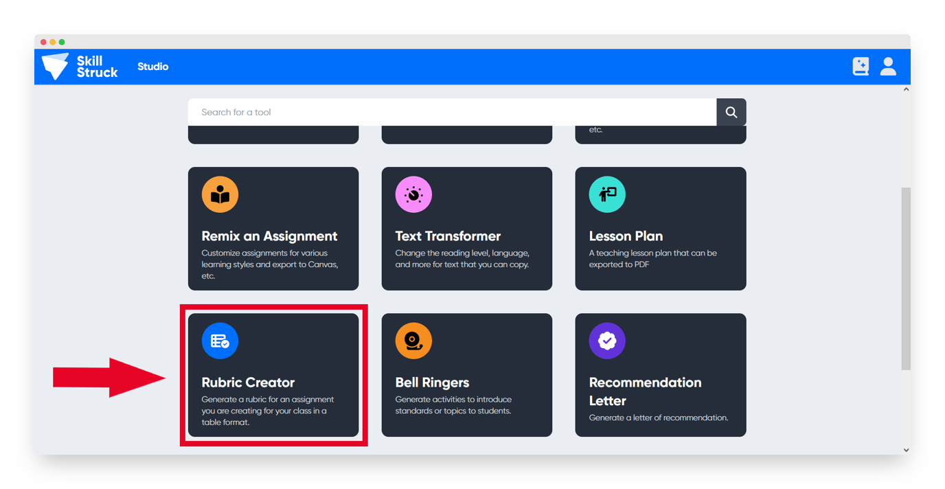 How to Use the Rubric Creator in the Learning Studio