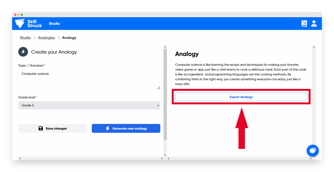 How to Use the Analogy Engine in the Learning Studio