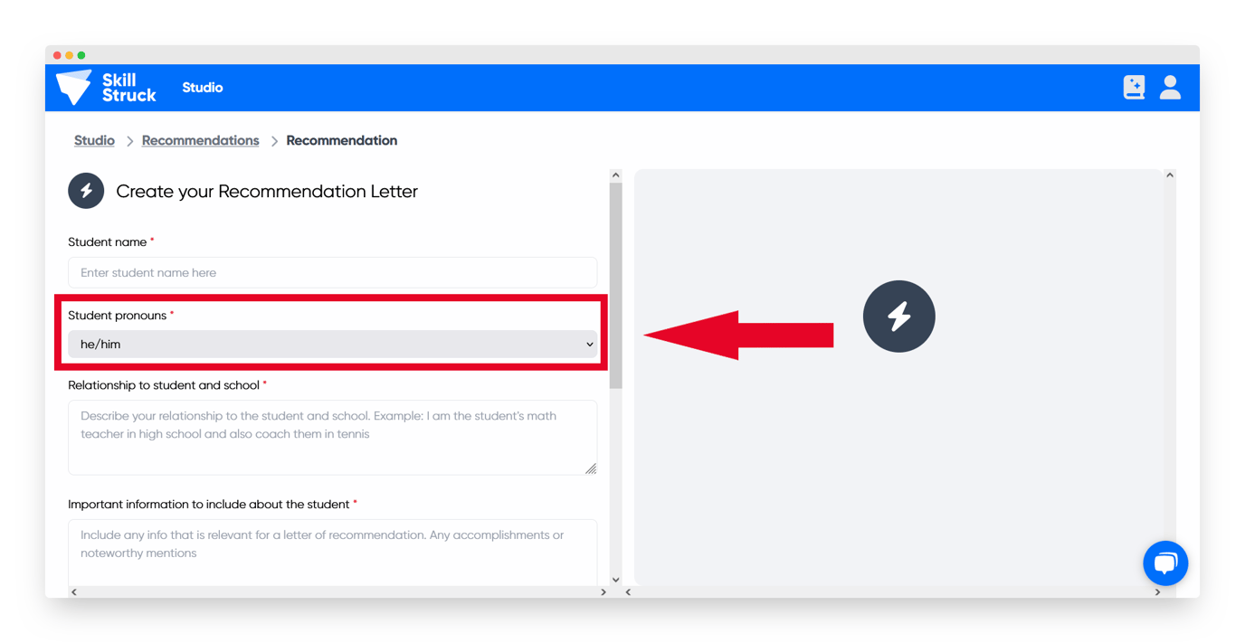 How to Generate a Recommendation Letter in the Learning Studio