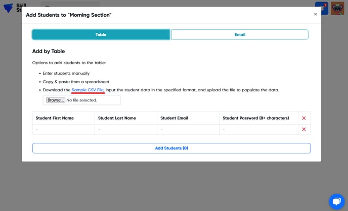 How to Add Students to a Section