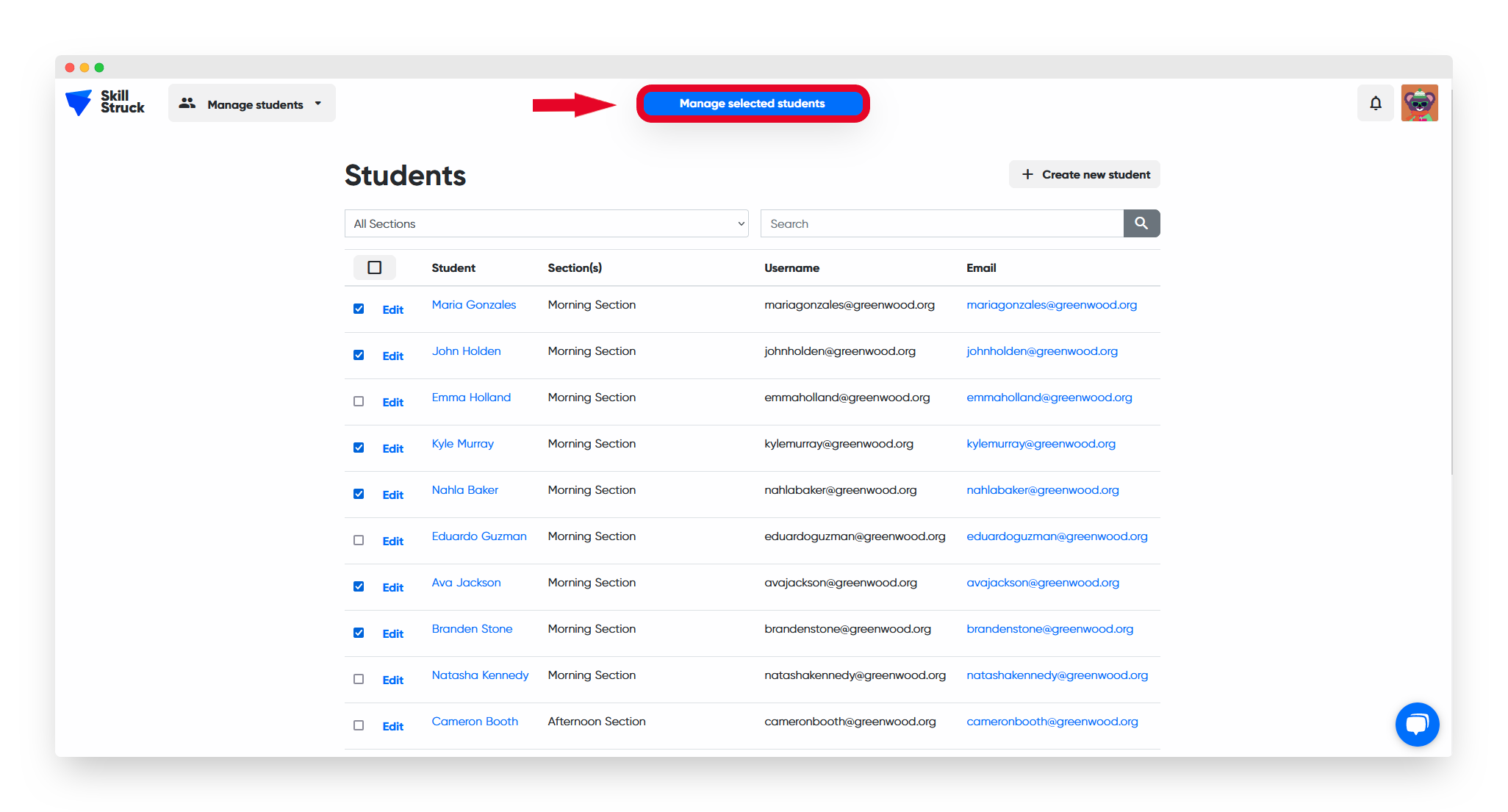 How to Move Multiple Students from One Section to Another