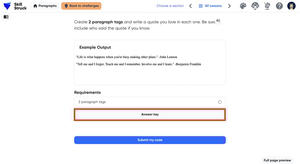 Solutions & Answer Keys for Teachers