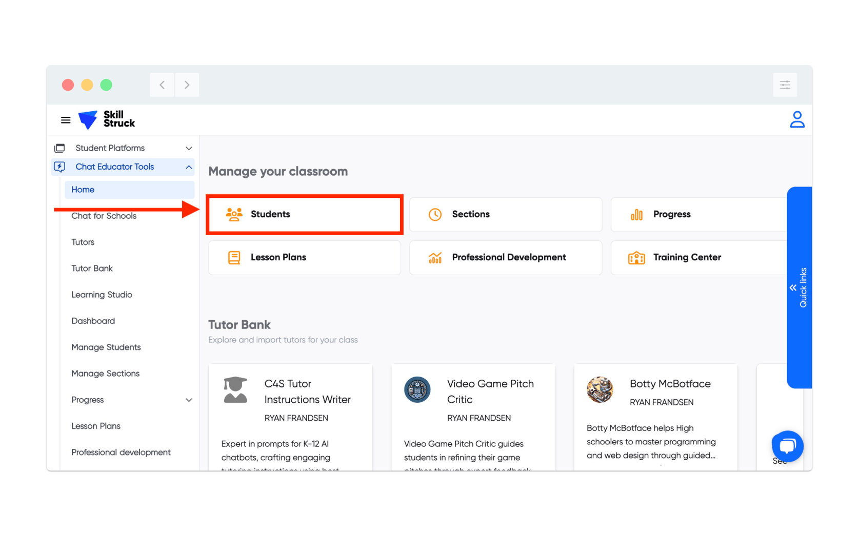 How to Add Individual Students in Chat for Schools