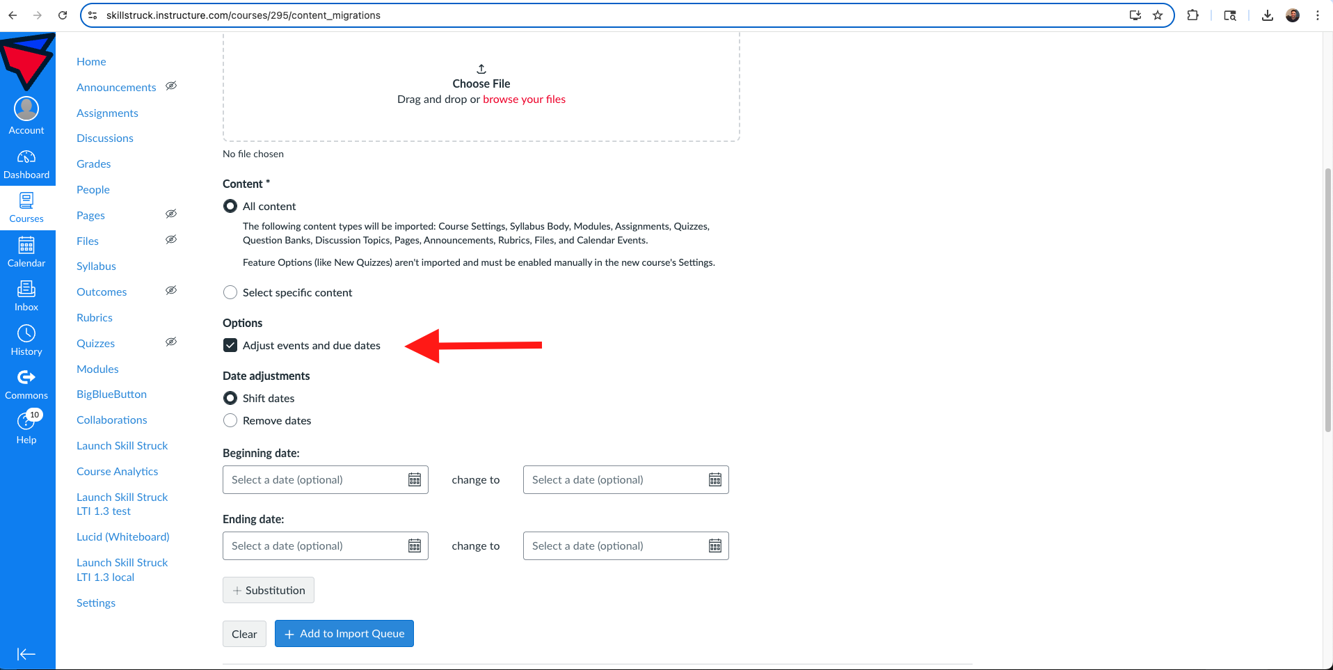FAQ: I have imported a Skill Struck course to Canvas. Can I change the ...