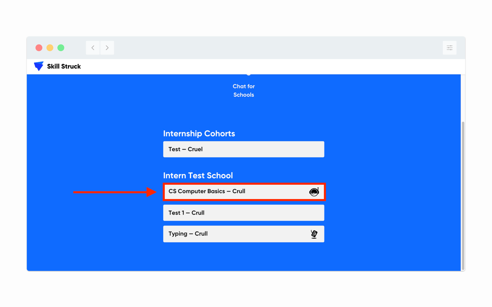 Toggling between multiple sections as a student