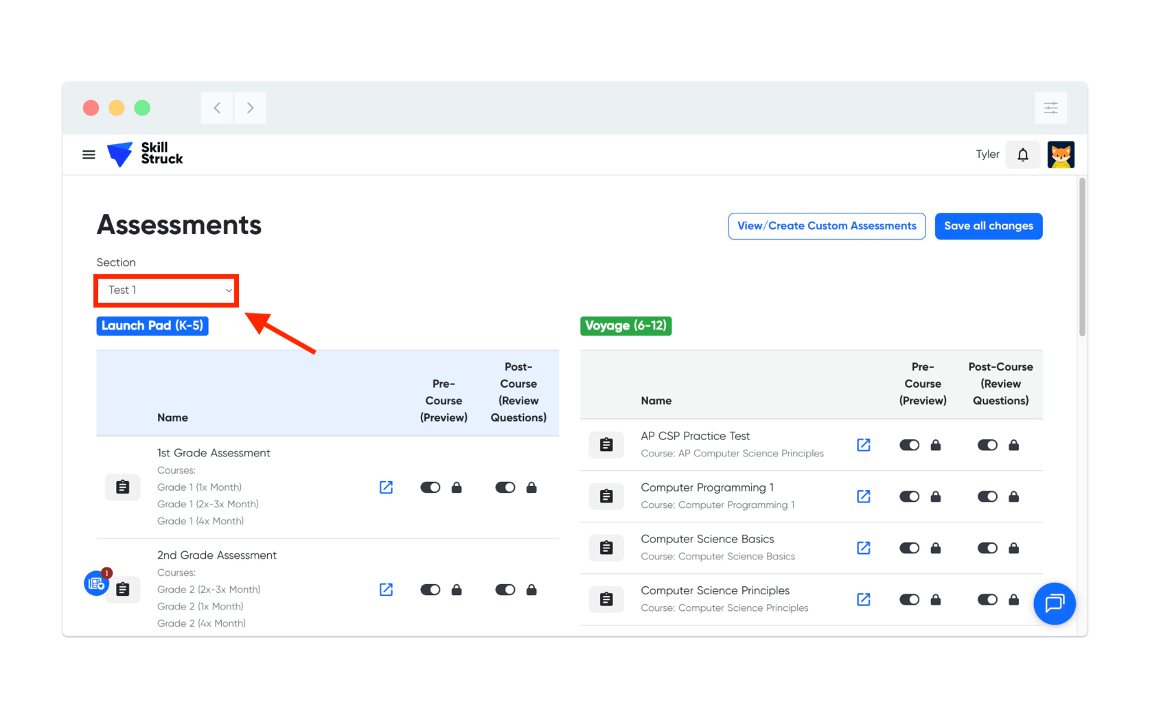 Turn off the required pre-assessment